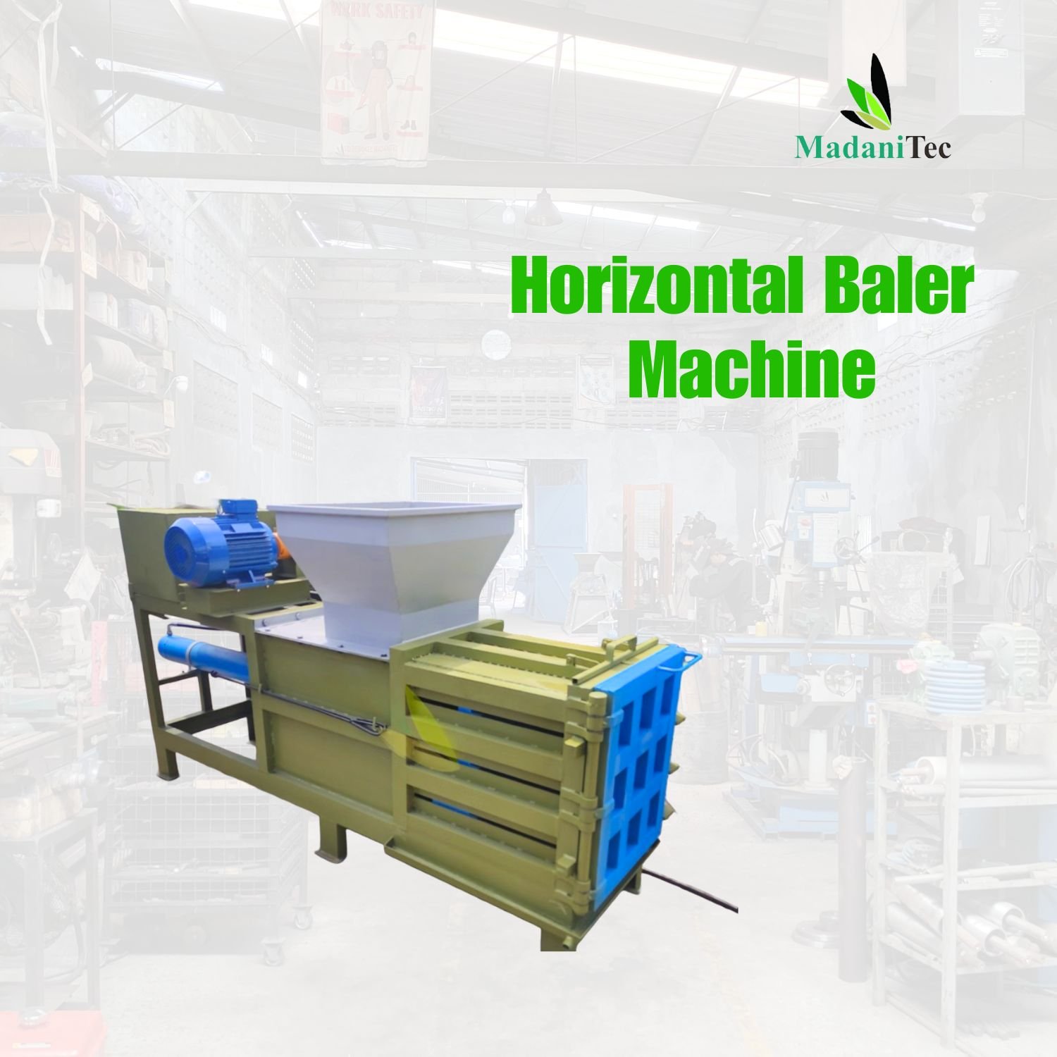 Horizontal Baler Machine for Waste | Madanitec Workshop